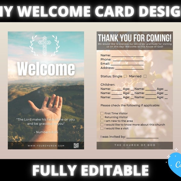 Church Visitor Cards - Etsy