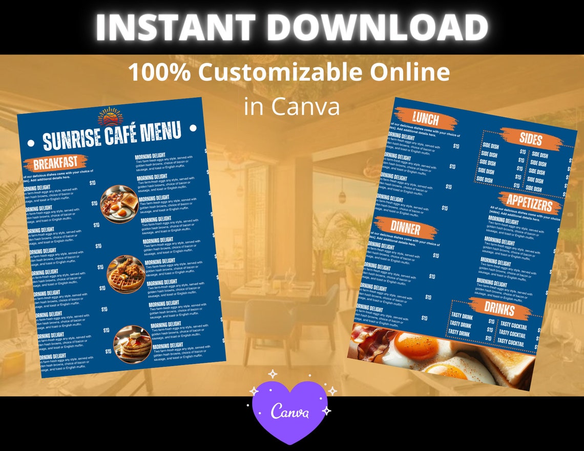 Café Restaurant Menu Template | Restaurant Menu | Catering Menu ...
