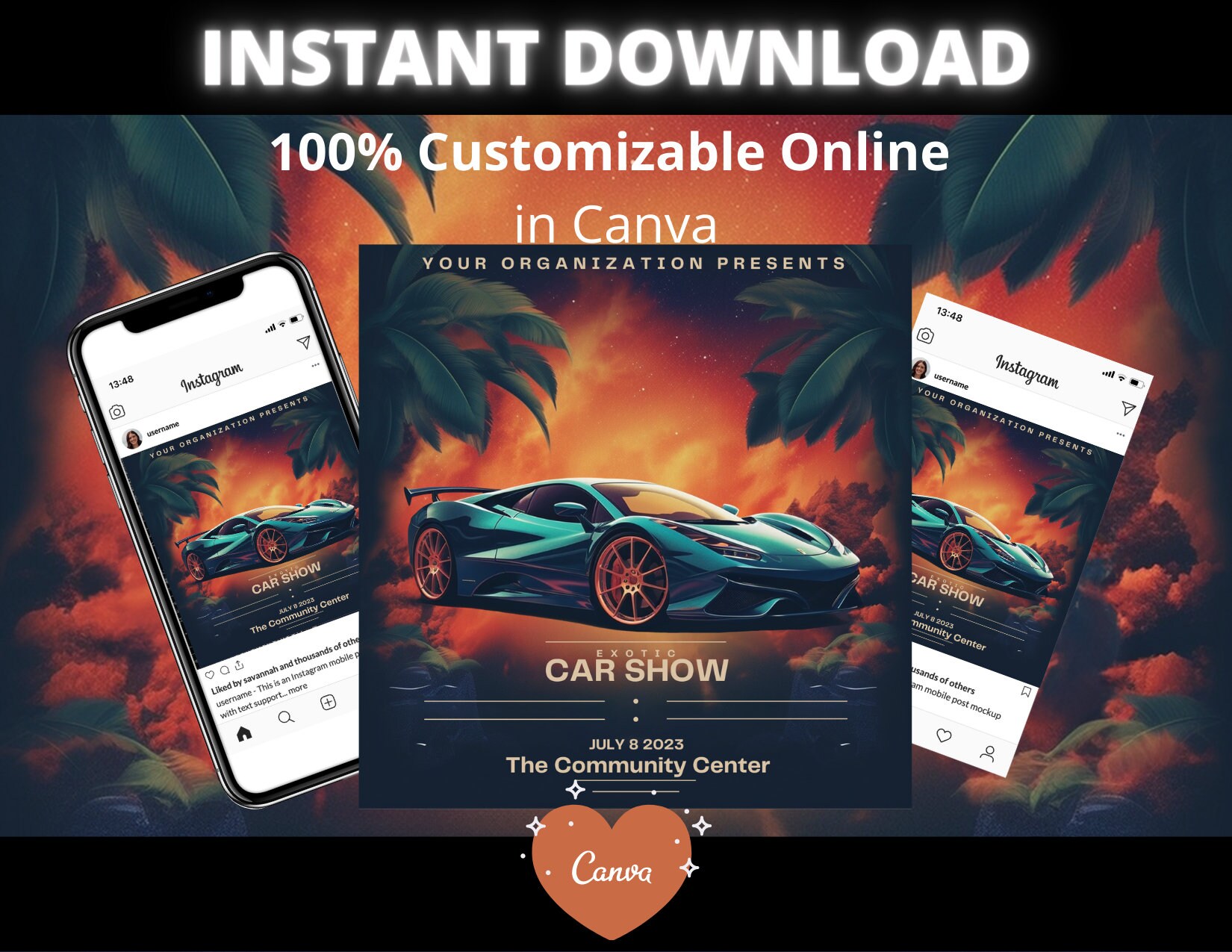 DIY Exotic Car Show Flyer, Car Show Flyer Template - Etsy