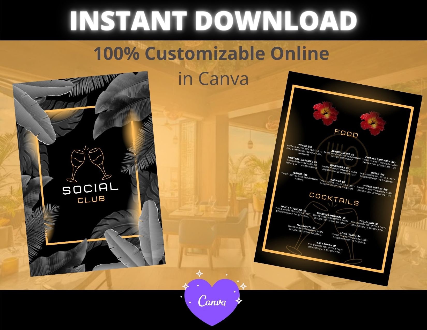 Luxury Restaurant Menu Template | Cafe Menu | Catering Menu Template ...