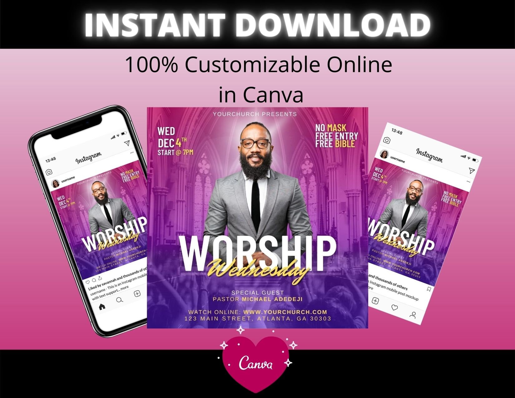 DIY Prayer Worship Wednesday Church Conference Flyer, DIY Church ...