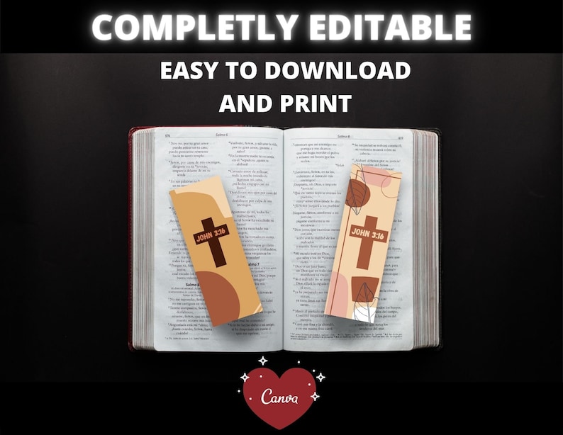 DIY Bookmark Template, Printable Christian Bookmark Template - Etsy Canada