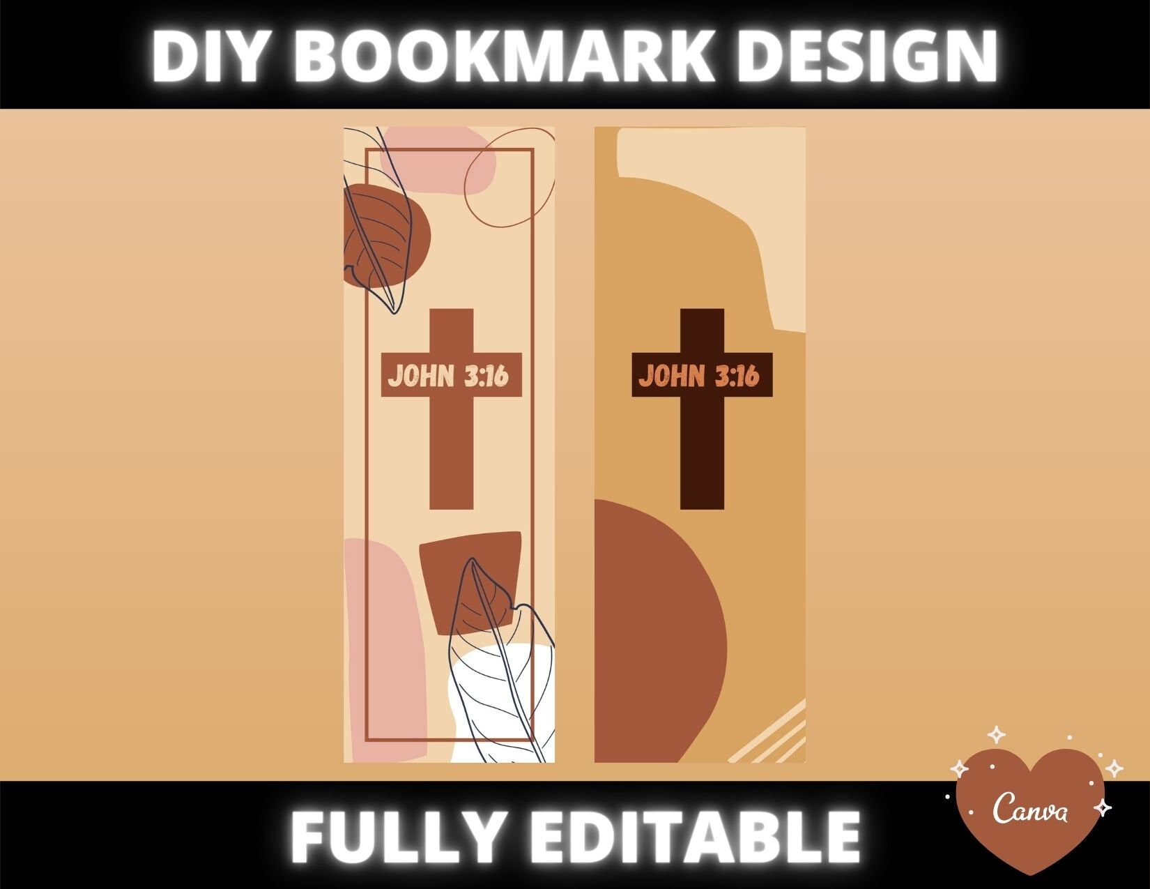 DIY Bookmark Template, Printable Christian Bookmark Template - Etsy Canada