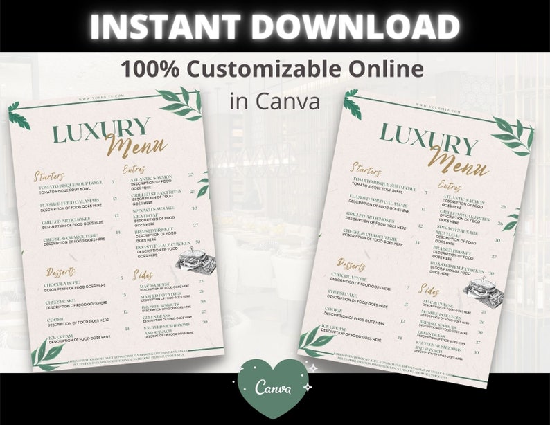 Luxury Restaurant Menu Template | Cafe Menu | Catering Menu Template ...