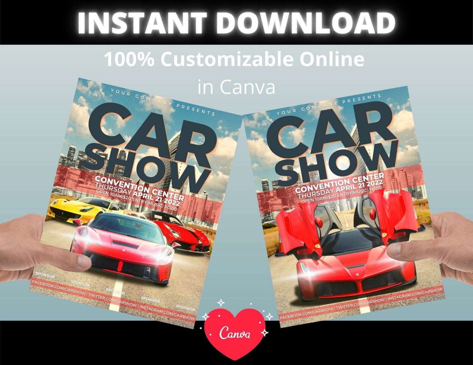 DIY Car Show Flyer, Car Show Flyer Template - Etsy