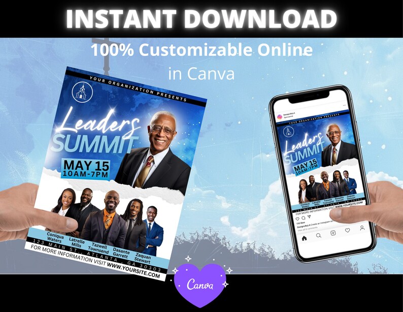 Leadership Conference Flyer, DIY Church Conference Flyer, Conference ...