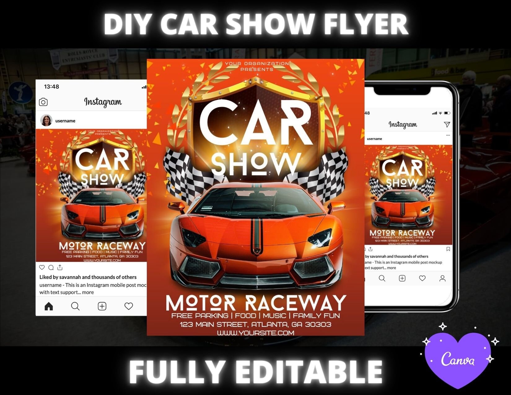 DIY Car Show Flyer, Car Show Flyer Template - Etsy