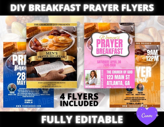 DIY Church Breakfast Prayer Flyer Sunday Service Invitation - Etsy