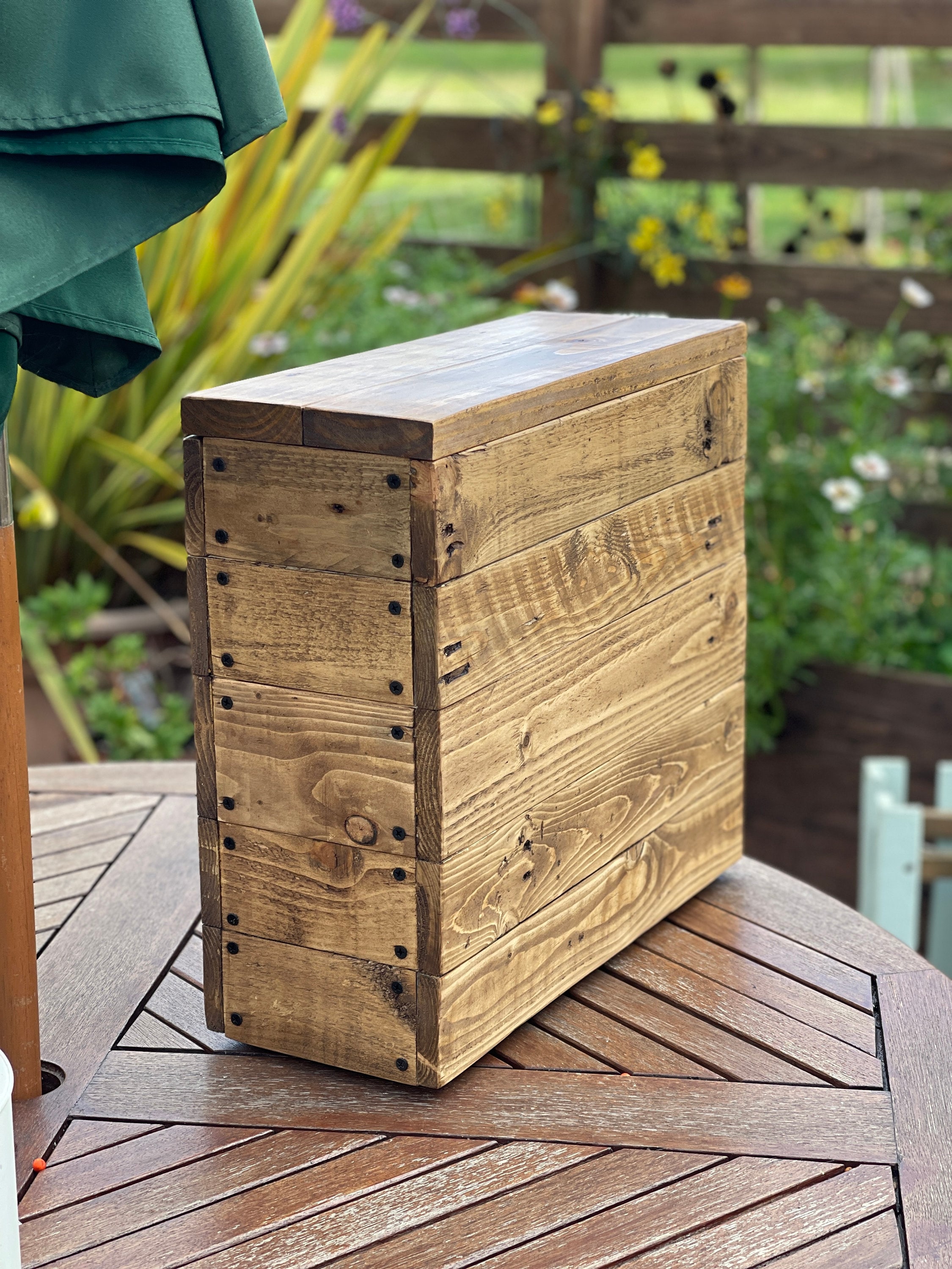 Custom Handmade Wooden Storage Box From Reclaimed Timber - Etsy UK