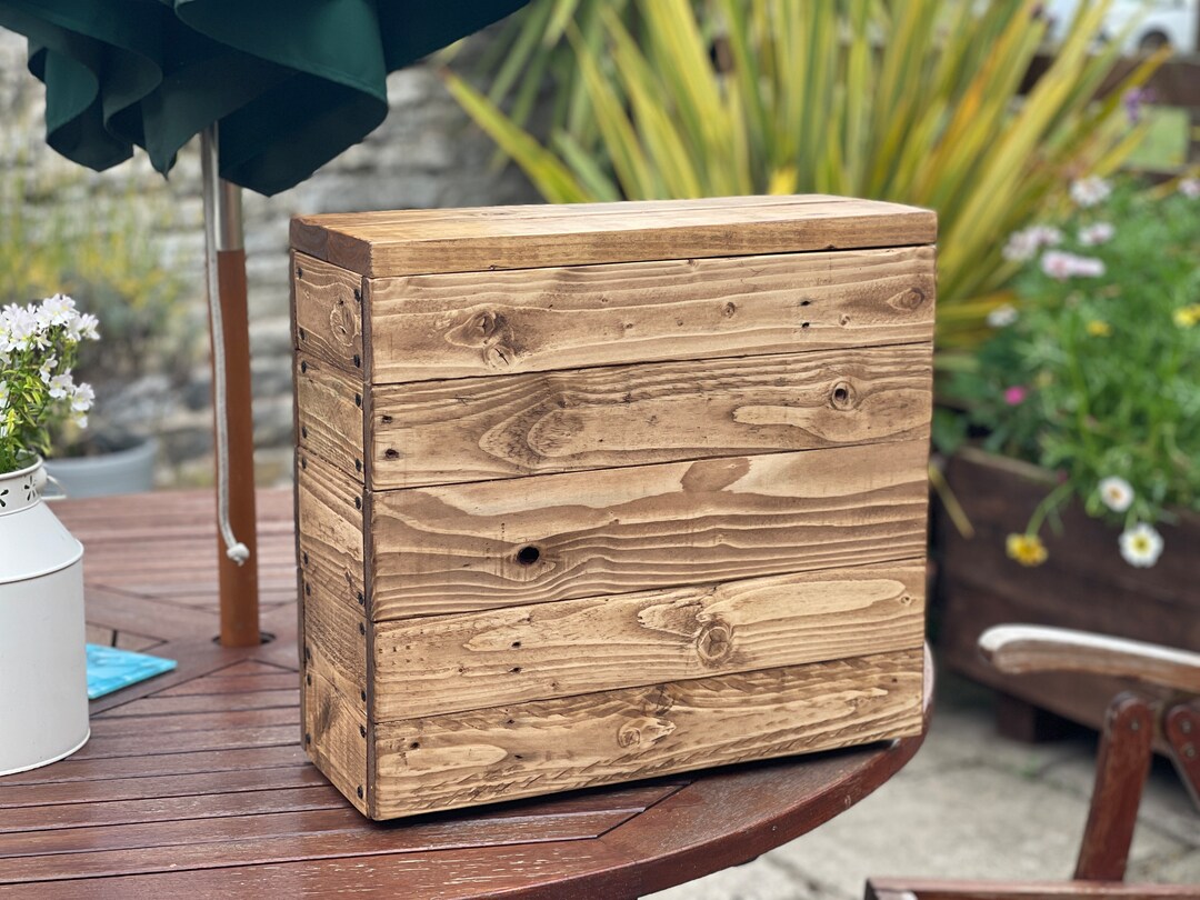 Handmade Wooden Tidy Box With Lid From Reclaimed Timber - Etsy UK
