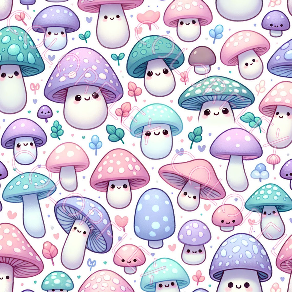 Mushroom-print(3) - High Resolution Vector File -instant Digital ...