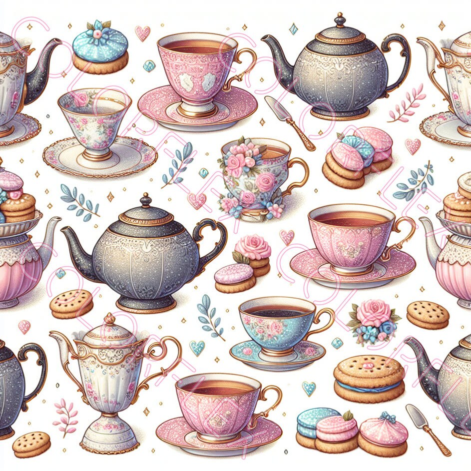 Tea-party(8) - High Resolution Vector File -instant Digital Download ...