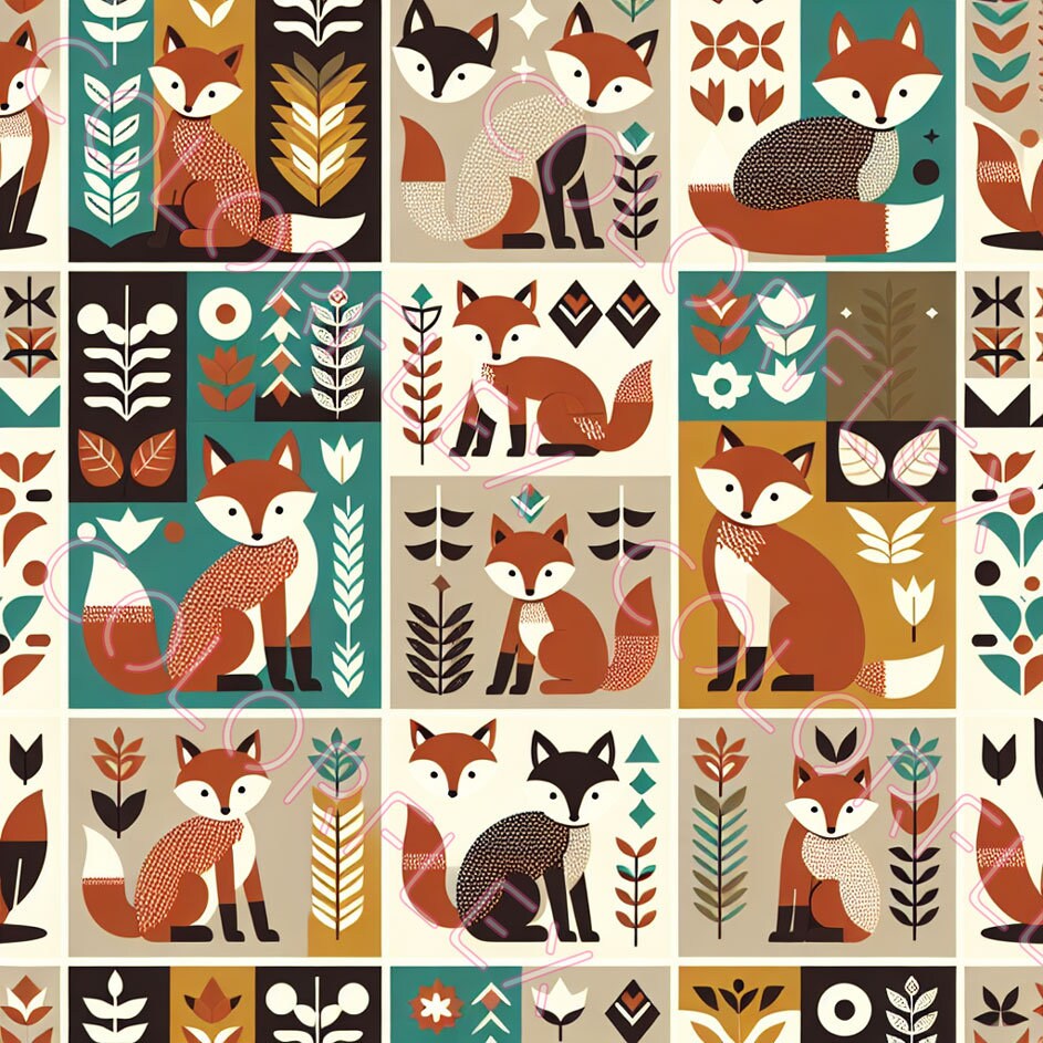 Fox-print - High Resolution Vector File -instant Digital Download ...