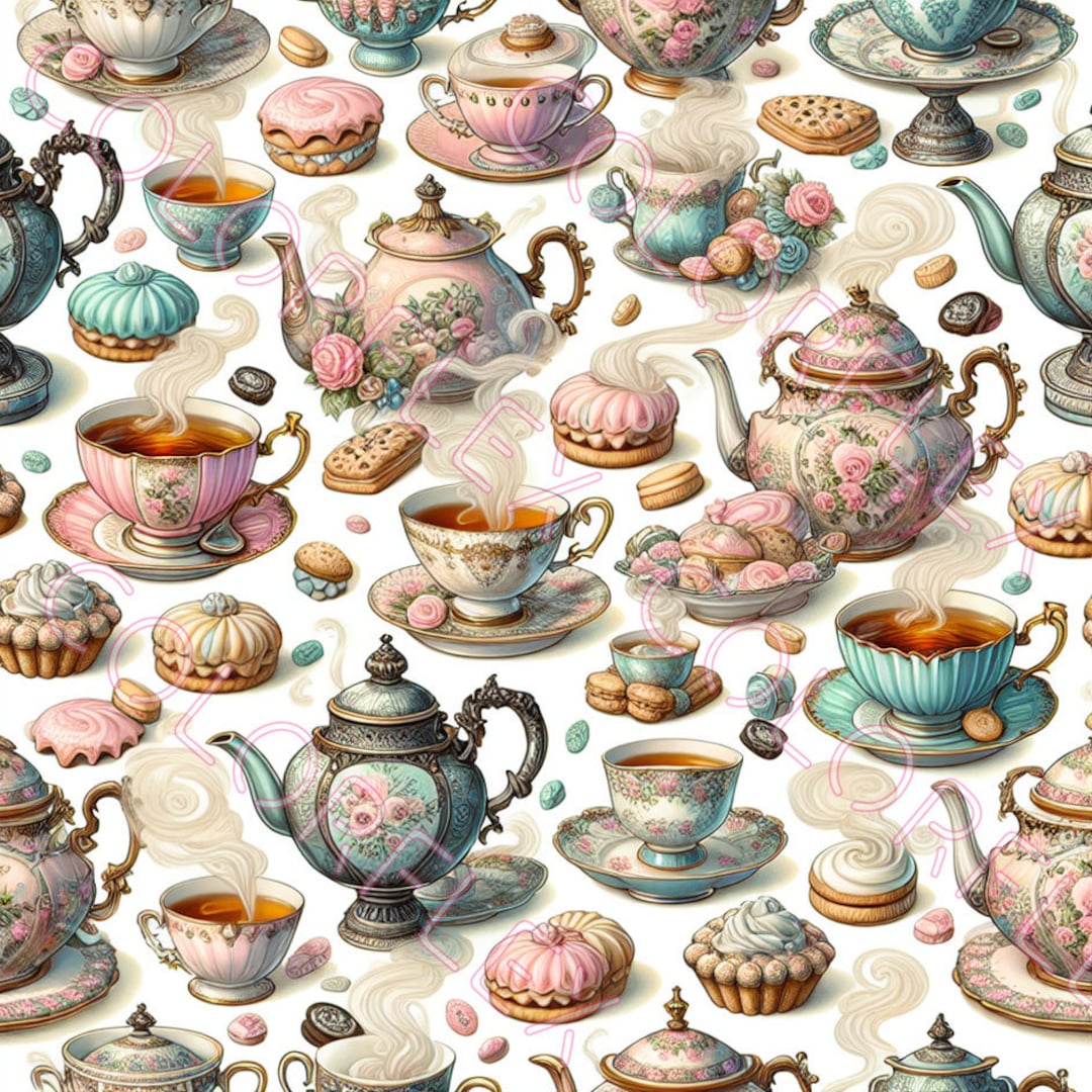Tea-party(7) - High Resolution Vector File -instant Digital Download ...