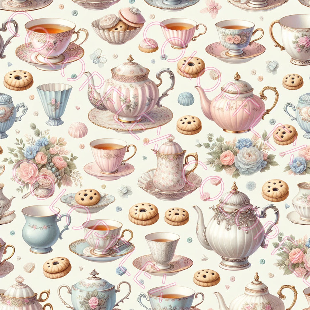 Tea-party(10) - High Resolution Vector File -instant Digital Download ...