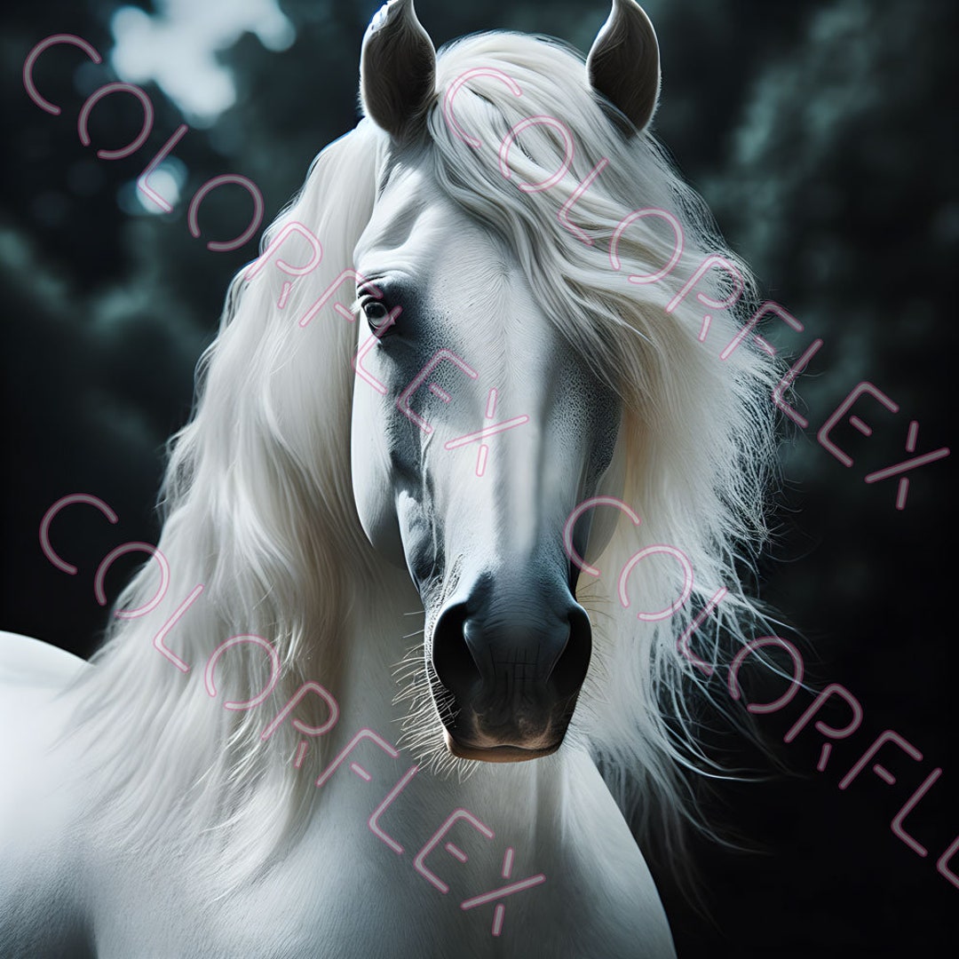 White-horse - High Resolution Vector File-instant Digital Download ...