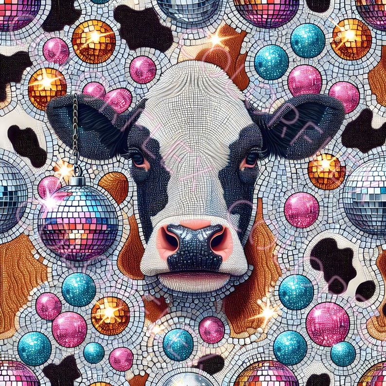 Disco-cow High Resolution Vector File instant Digital Download ...