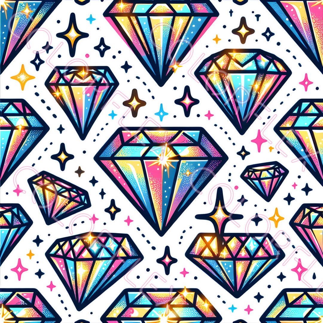 Iridescent Diamonds High Resolution Vector File Instant Digital ...