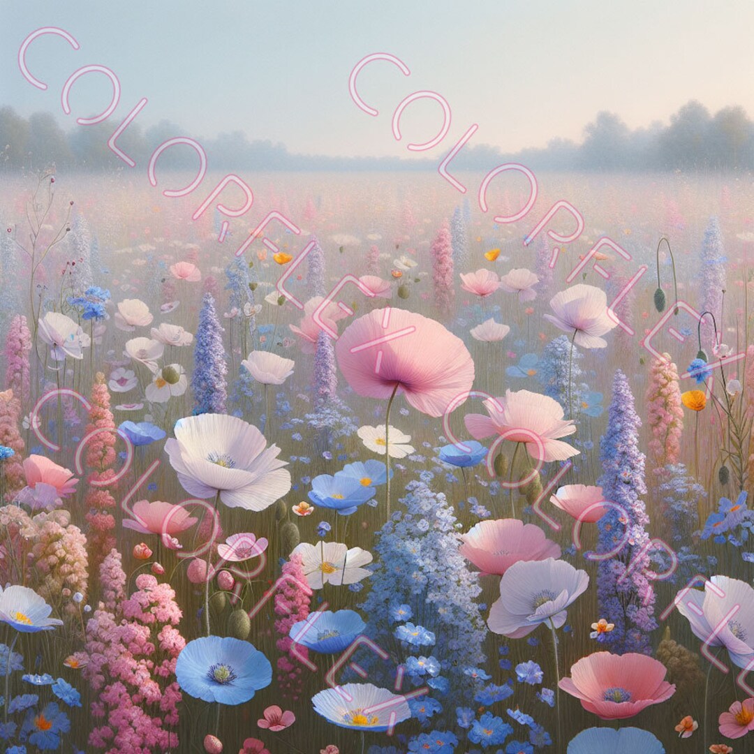 Wildflowers - High Resolution Vector File -instant Digital Download ...