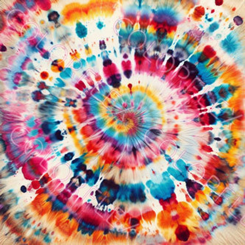 Rainbow Tie Dye 2 - High Resolution Vector File-instant Digital ...