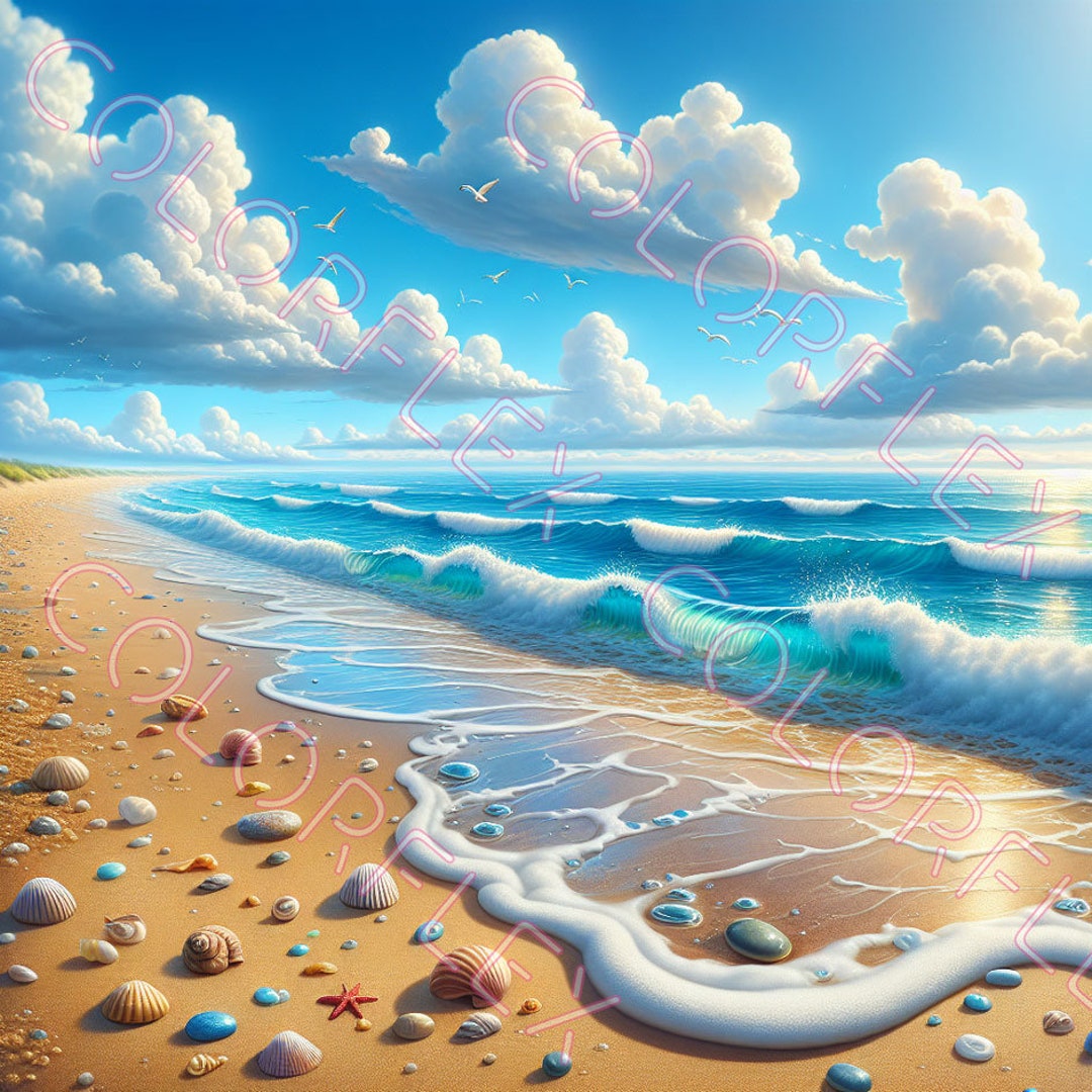 Beach3 High Resolution Vector File Instant Digital Download Printable ...