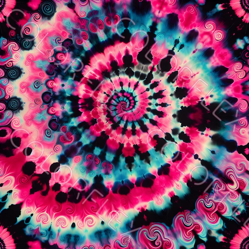 Pink and Black Tie Dye 2 - High Resolution Vector File-instant Digital ...