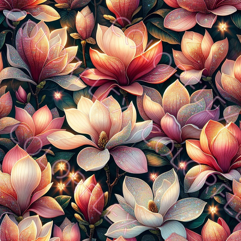 Magnolias(4) - High Resolution Vector File -instant Digital Download ...