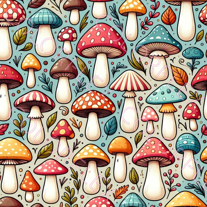 Mushroom-print - High Resolution Vector File -instant Digital Download ...
