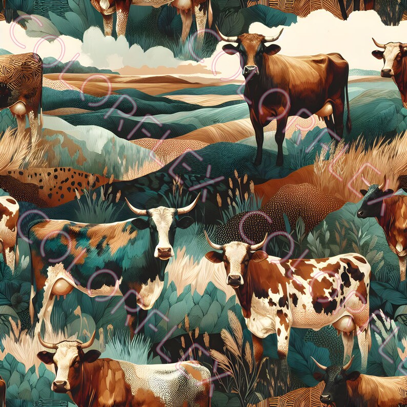 Cows - High Resolution Vector File -instant Digital Download ...