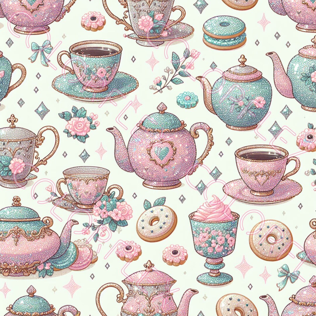 Tea-party(1) - High Resolution Vector File -instant Digital Download ...