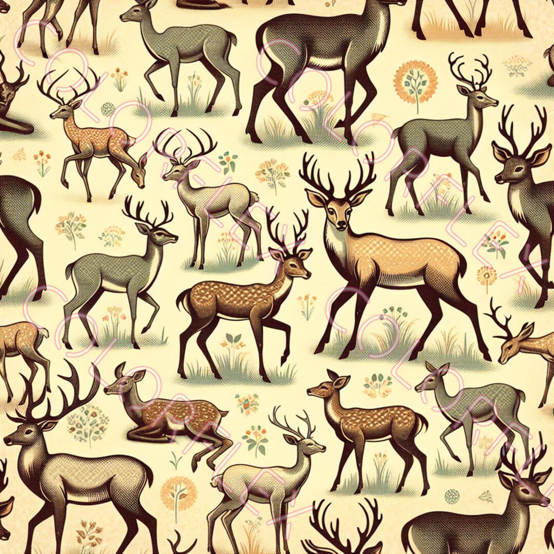 Deer-print(2)-high Resolution Vector File -instant Digital Download ...