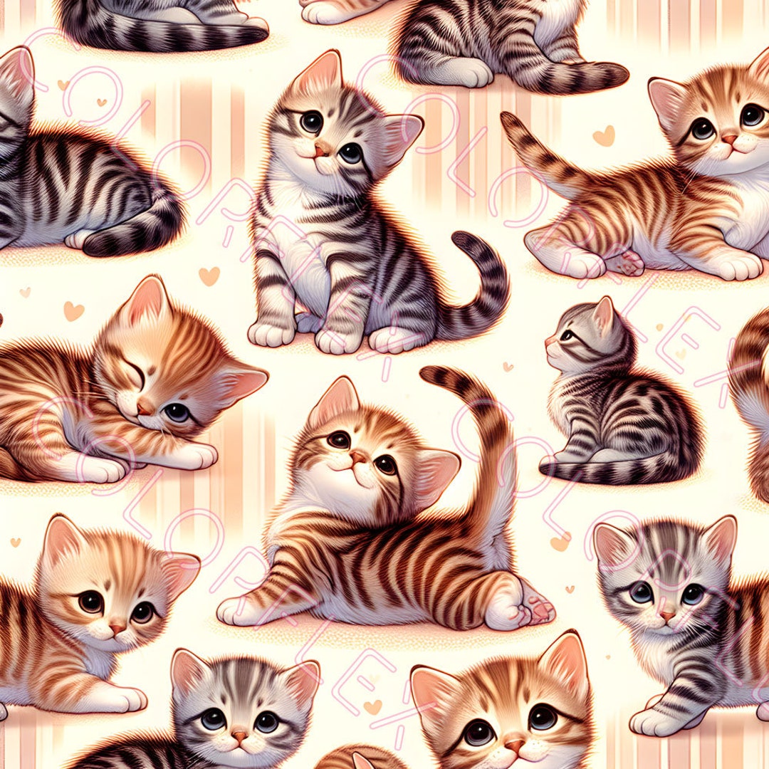 Kittens - High Resolution Vector File -instant Digital Download ...