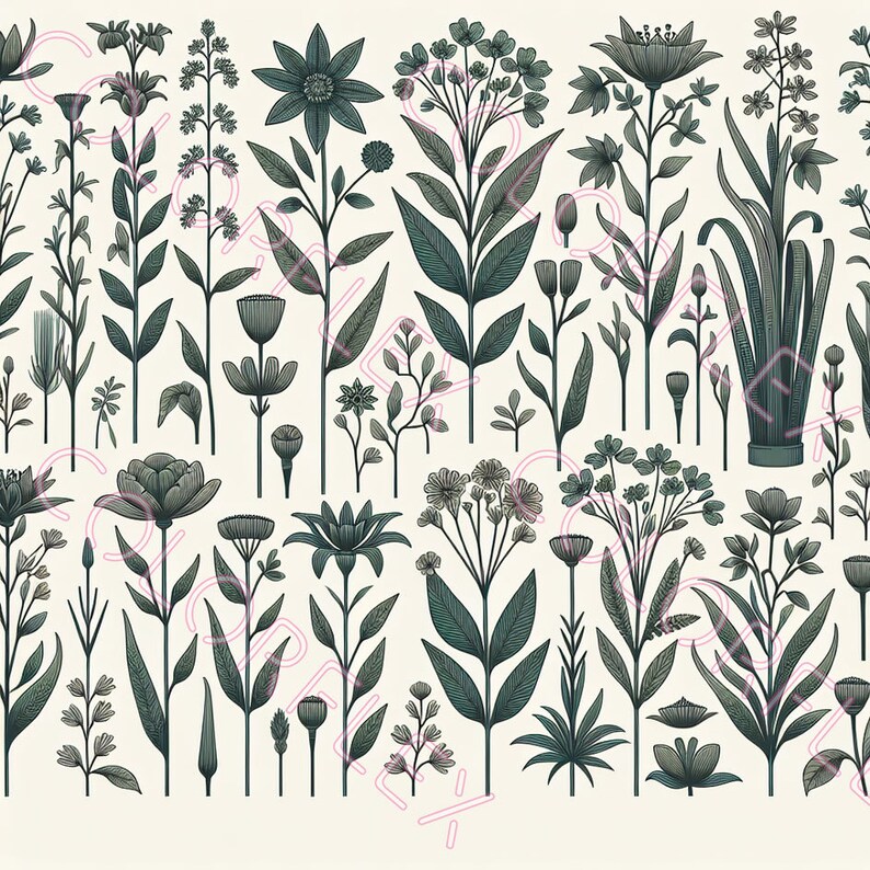 Flowers1 High Resolution Vector File instant Digital Download Printable ...