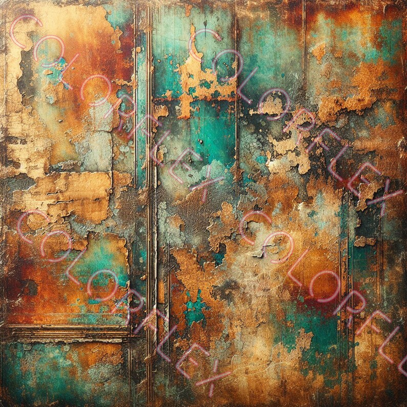 Rust-teal(13) - High Resolution Vector File -instant Digital Download ...