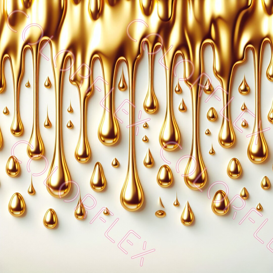Gold-drip - High Resolution Vector File -instant Digital Download ...