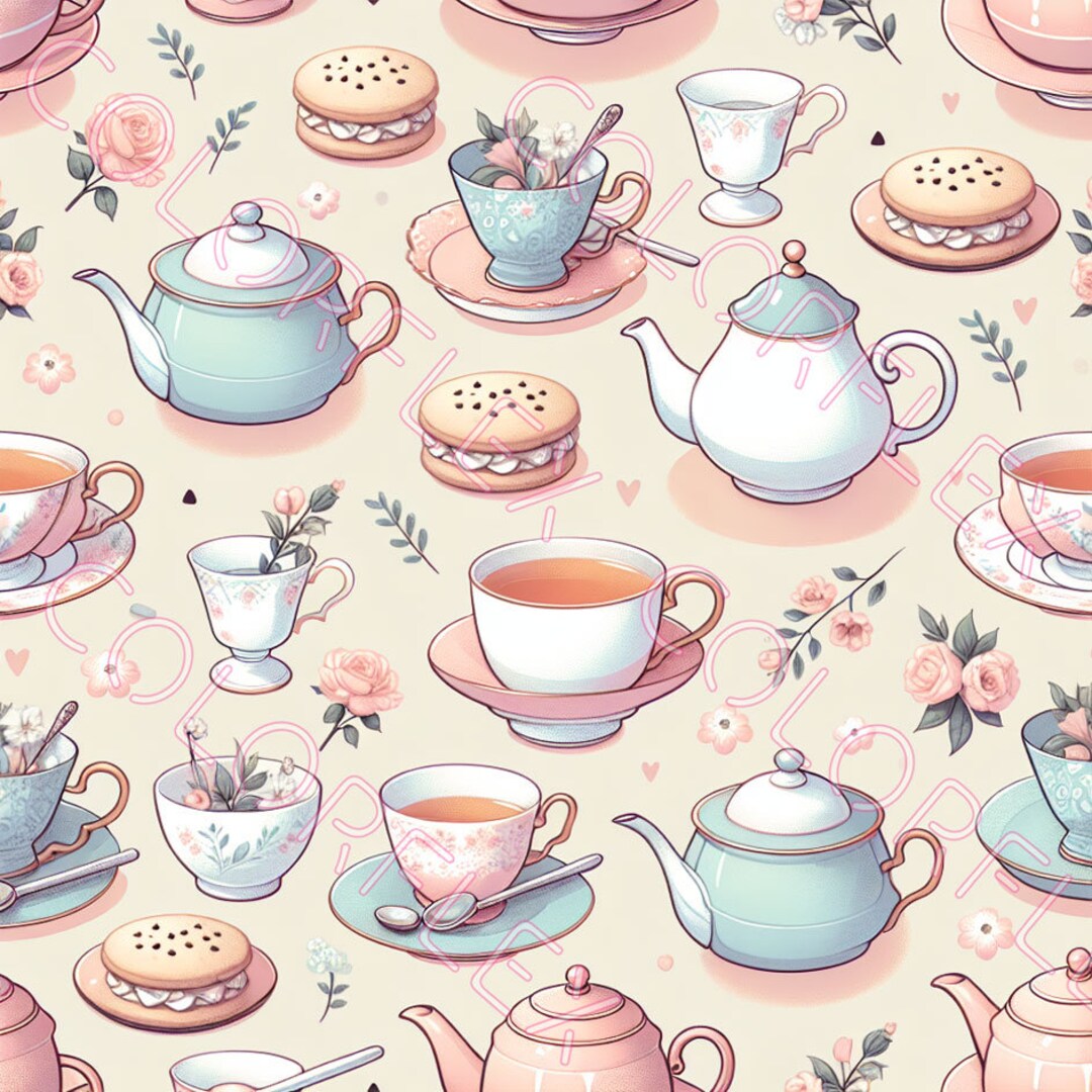 Tea-party- High Resolution Vector File -instant Digital Download ...