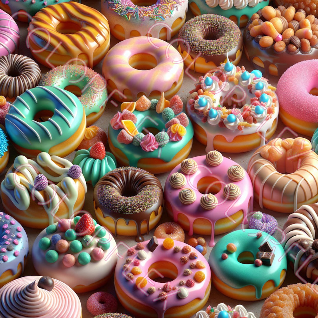 Fancy-donuts(27) - High Resolution Vector File -instant Digital ...