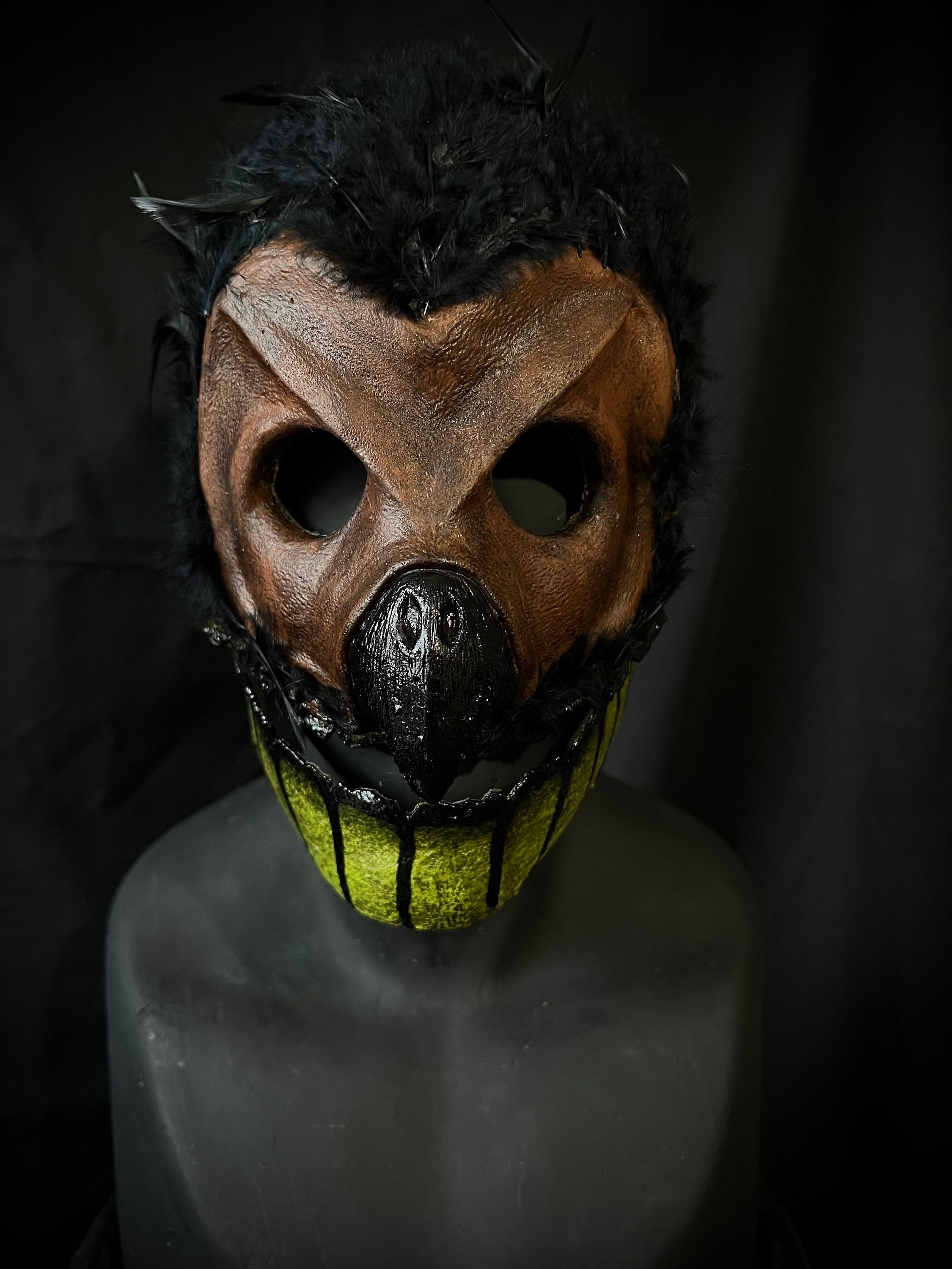 Stalker Owl Latex Mask Half Mask, Owl Mask, Scary Mask, Halloween Mask ...