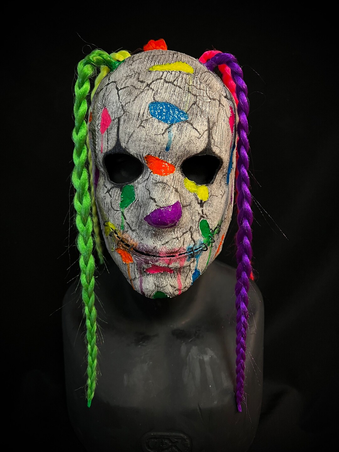 Uv Rainbow Stalker Latex Mask Scary Mask, Clown Mask, Halloween Mask ...
