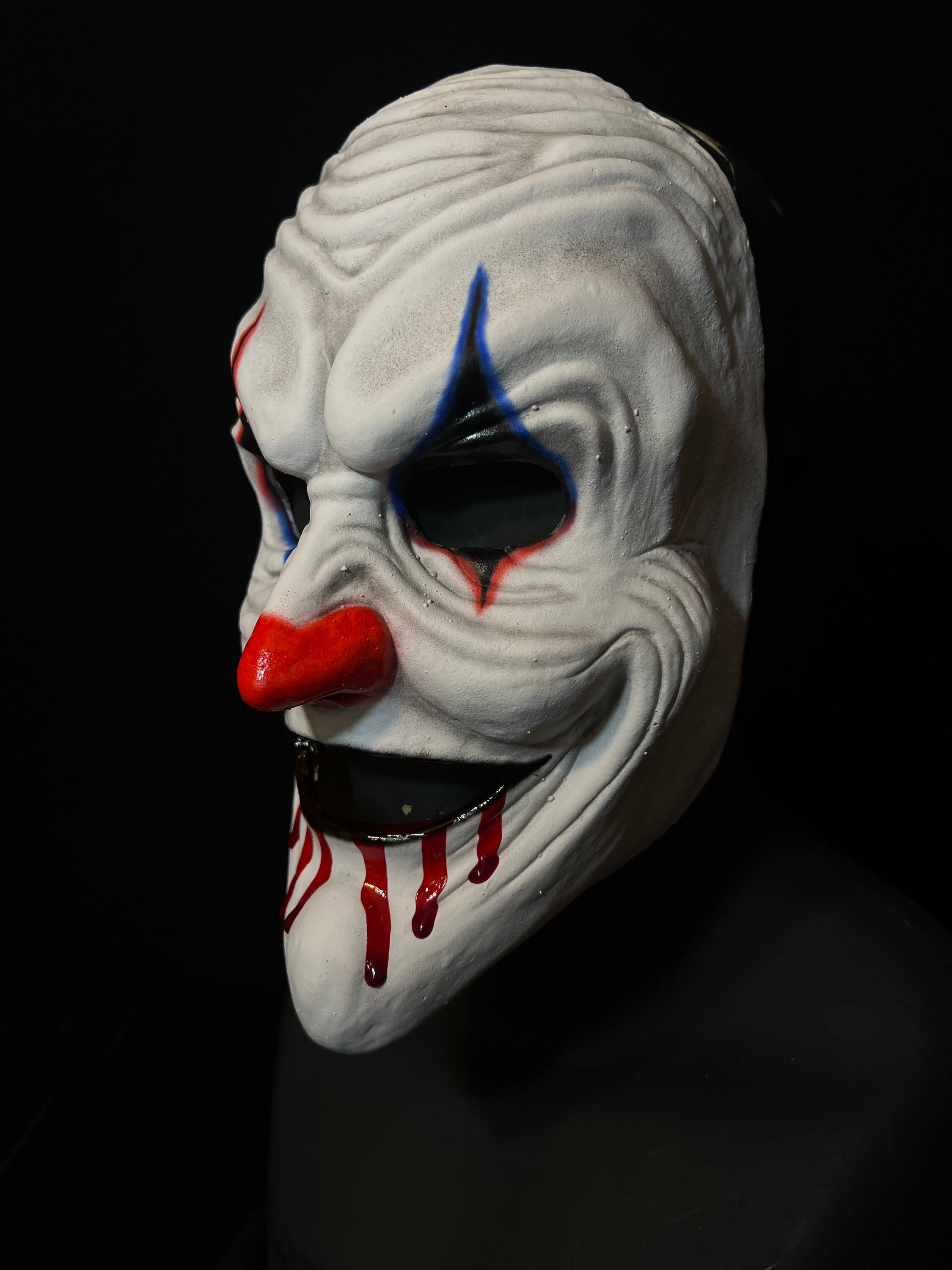 Clown Half Mask Latex Mask Scary Mask Clown Mask - Etsy