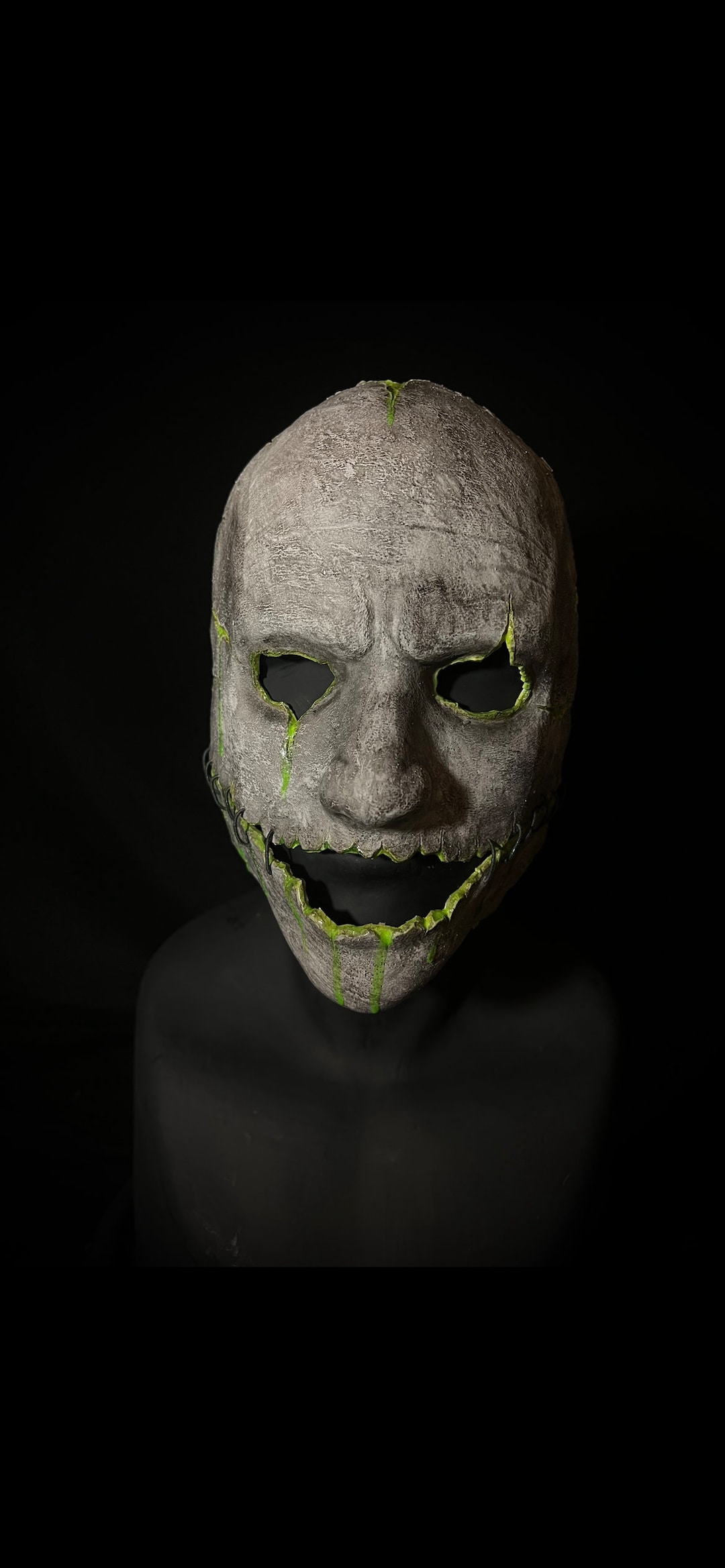 Skinned Latex Mask With Movable Jaw Scary Mask, Half Mask, Halloween ...