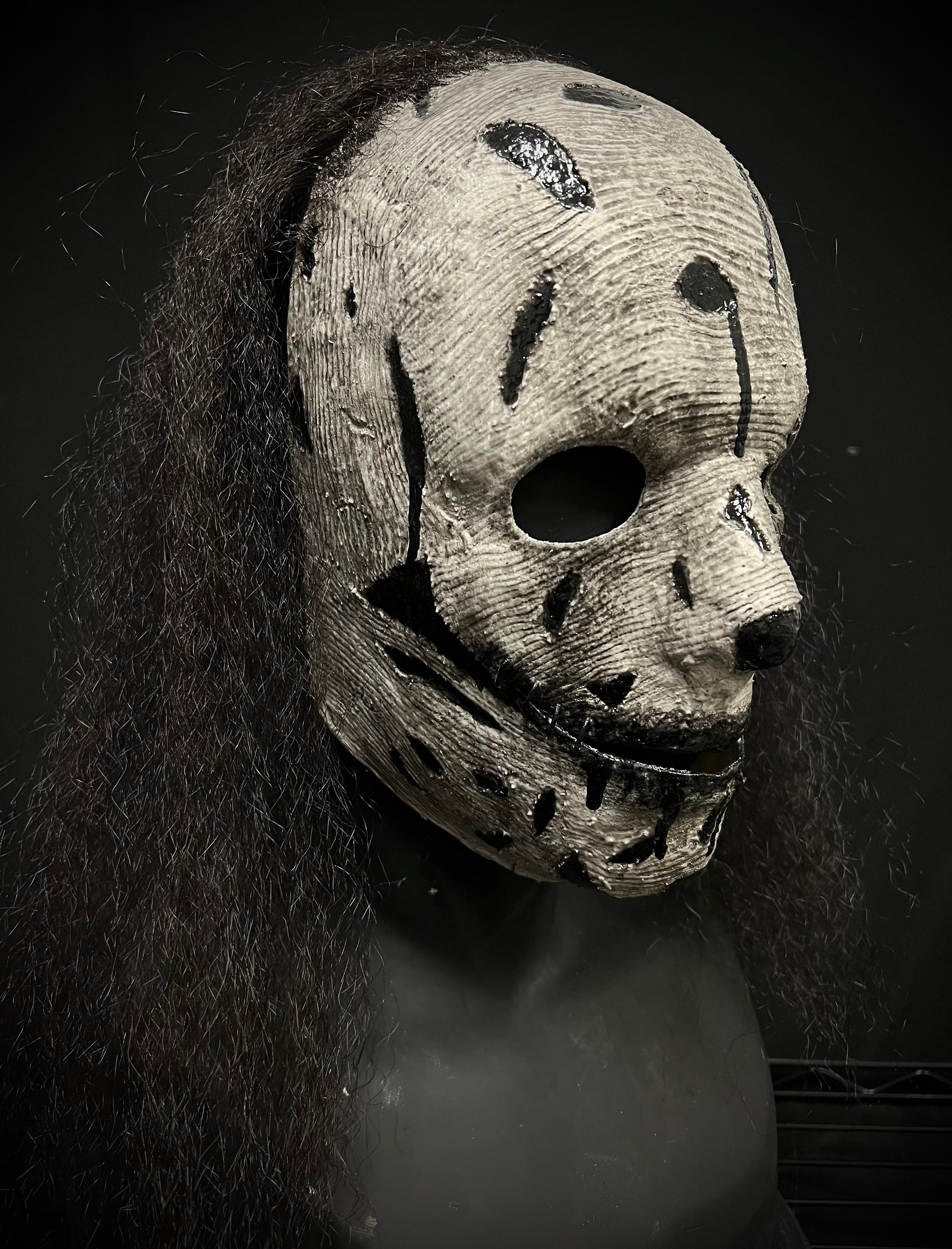 Stalker Half Mask Latex Mask, Scary Mask, Adjustable Mask, Halloween ...