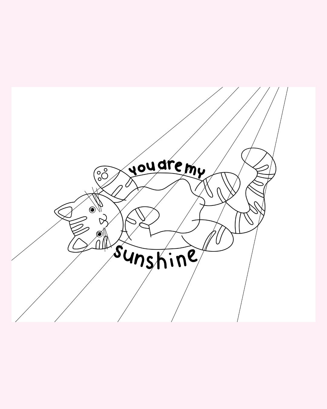 Cozy Cat Printable Coloring Pages Bundle of 5 Cute Cat Coloring Sheets ...