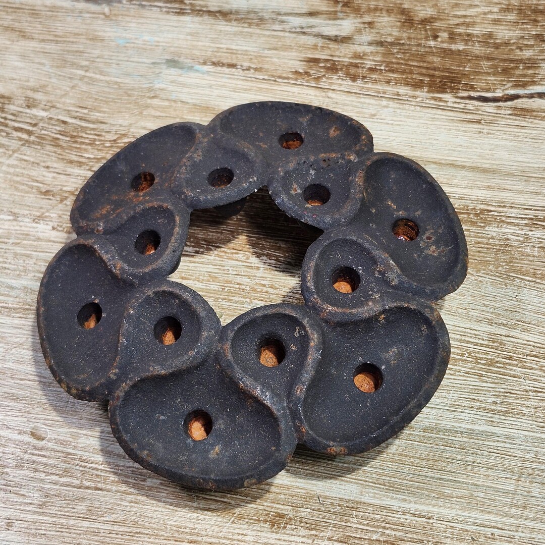 Vintage Dansk Cast Iron Lotus Mini Candle Holder #1721 Denmark NO BOX ...