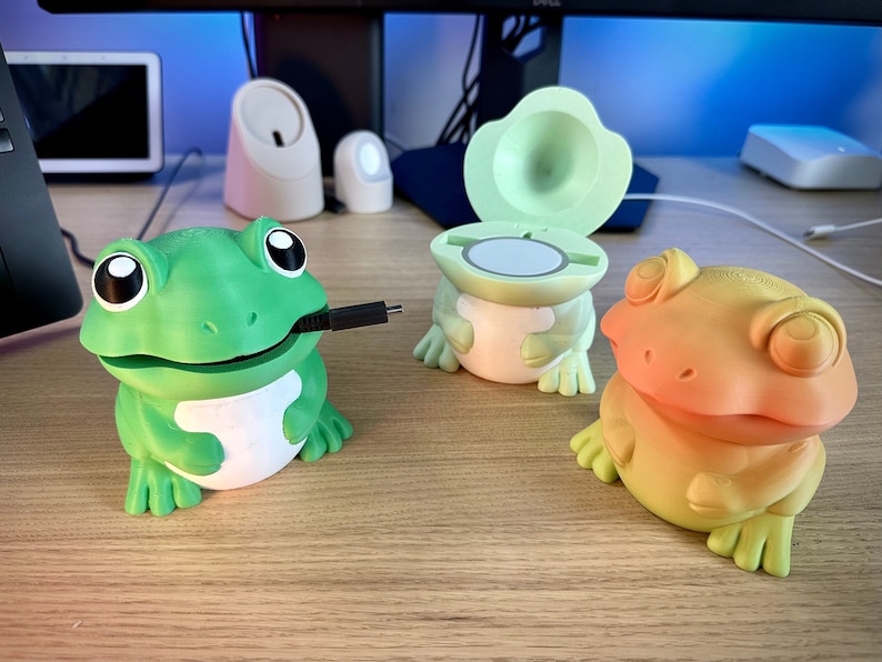 Kawaii Frog Cable Holder / Cute Frog Phone Holder / Apple Magsafe ...