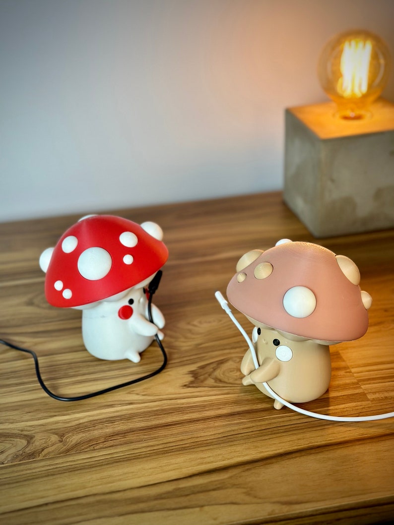 Cute Mushroom Cable Holder | Custom Colour | Mushroom Treasure Box ...