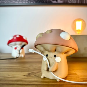 Cute Mushroom Cable Holder | Custom Colour | Mushroom Treasure Box ...