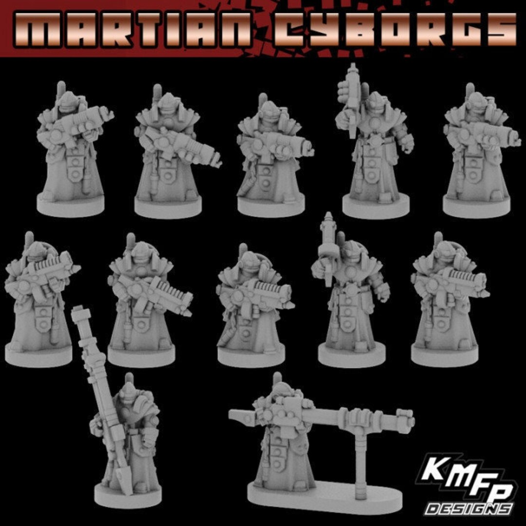 Martian Cyborg Infantry "type R" for Tabletop Wargaming. - Etsy