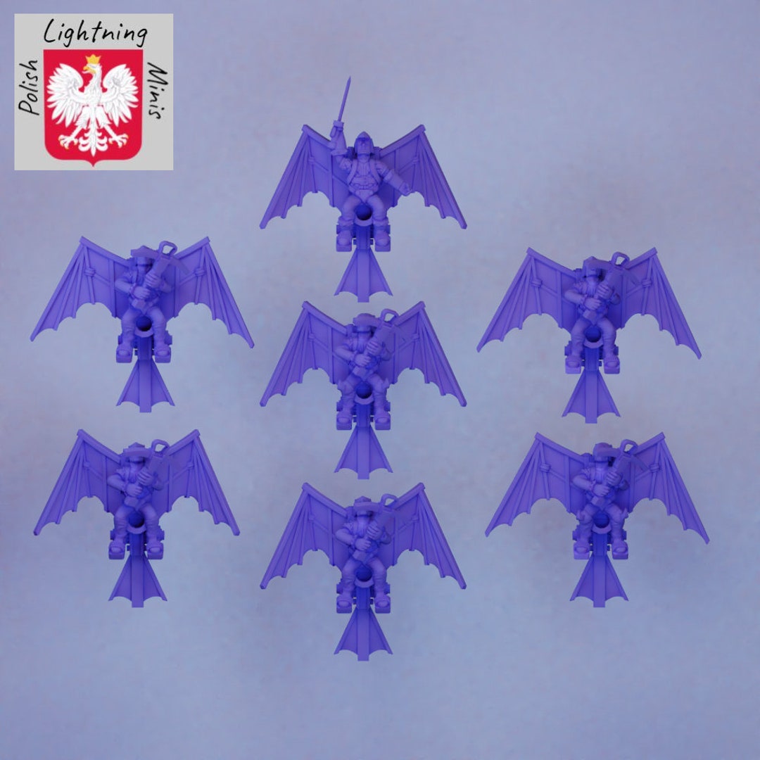 Mercenary Flying Crossbowmen 10mm Warmaster by Polish Lightning ...