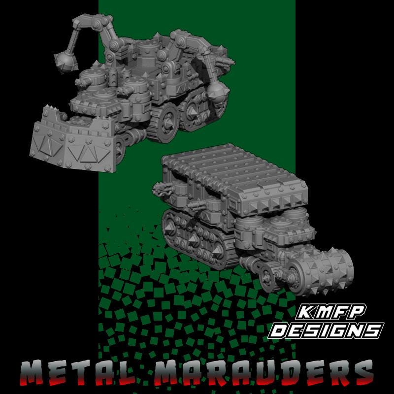 Metal Marauders - Battle Rigs (6-8mm) for Tabletop Wargaming by KMFP ...